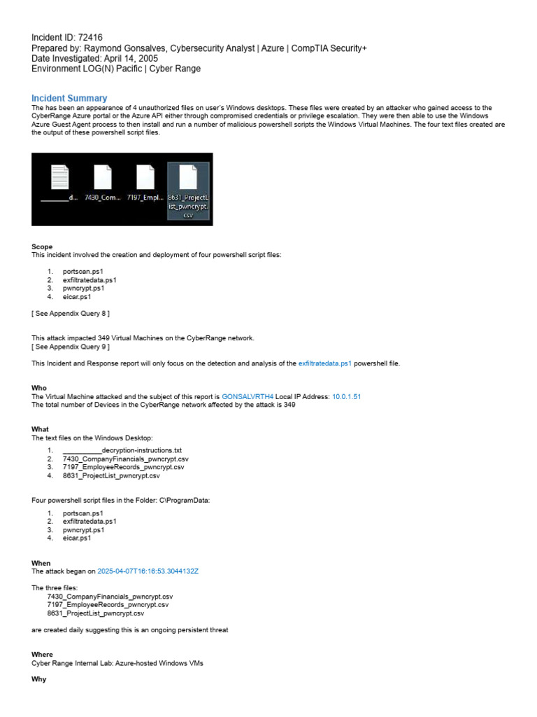 BitCoin Ransomware Incident and Response Report | PDF | Microsoft Azure ...