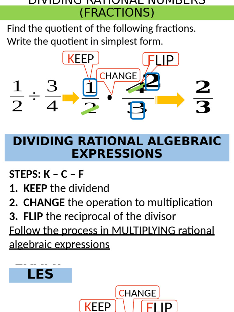 Dividing Rational Algebraic Expressions | PDF