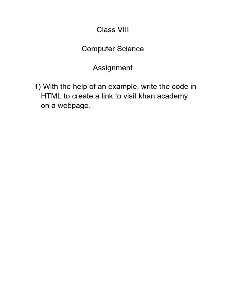 8 CS Assignment | PDF