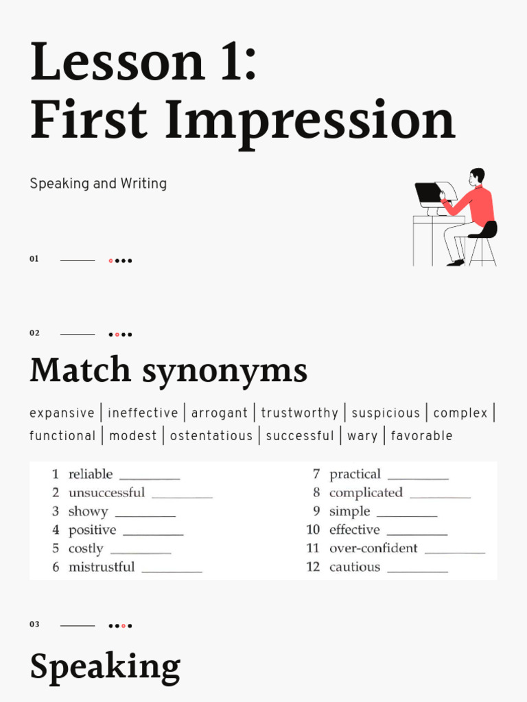 Lesson 1 - First Impression | PDF