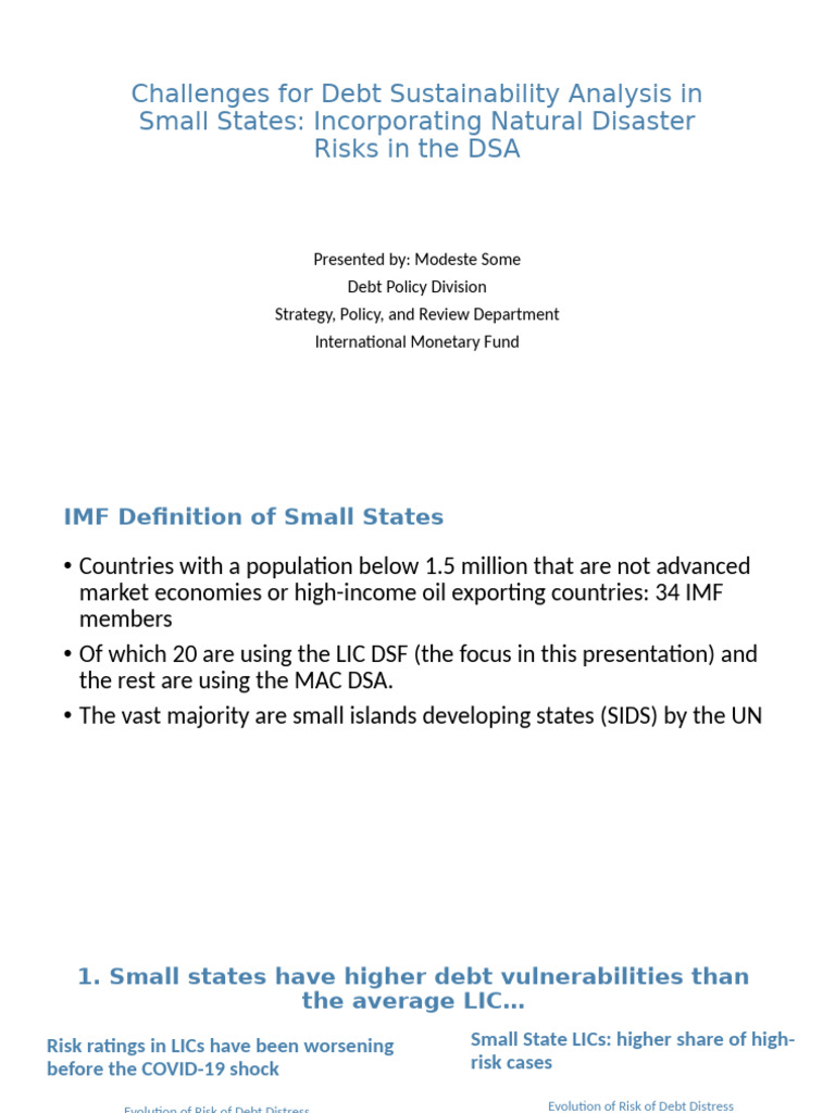 DSA Analysis in Small States - Final | PDF | Economies