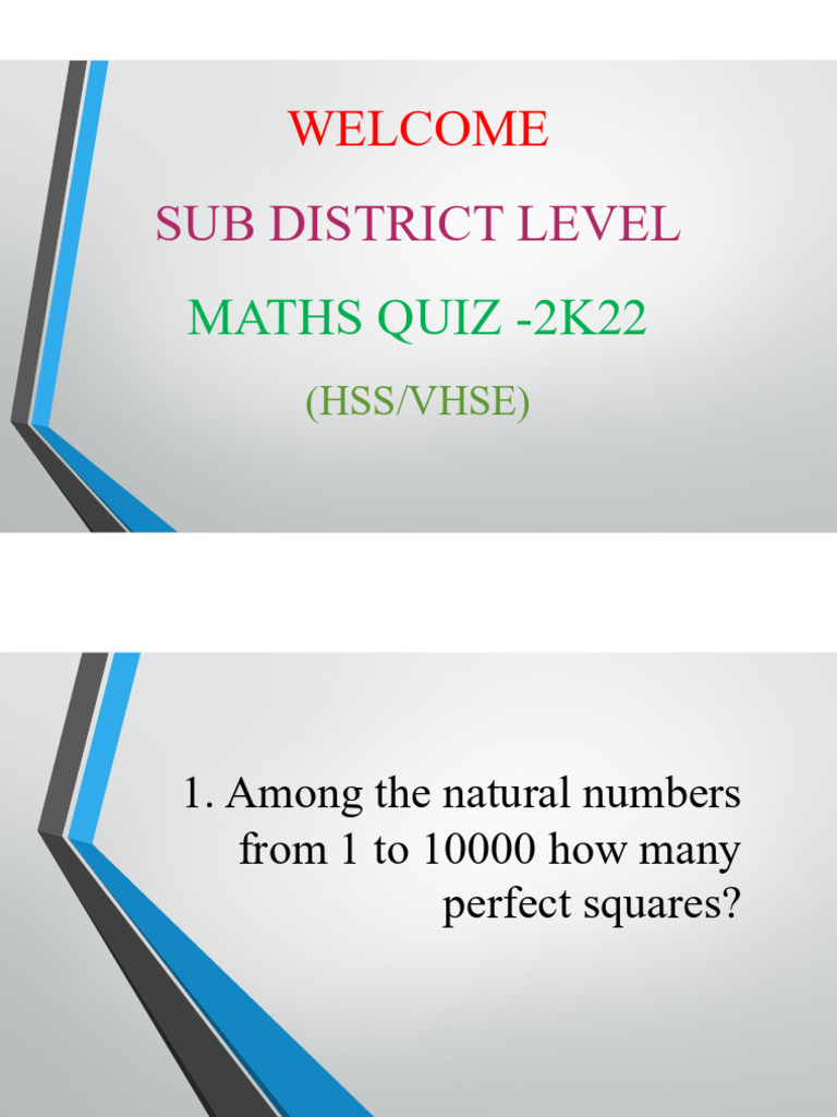 A+ Blog-Kerala School-Maths Fair-Quiz-Sub Distric Level - 2022 (HSS) | PDF | Linear Algebra ...