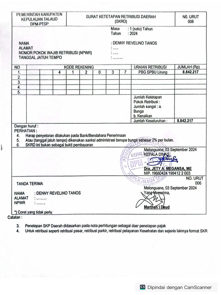 SKRD SPBU Lirung | PDF