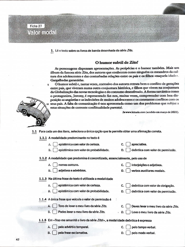 Ficha de Trabalho - Valor Modal - Pag.1 | PDF