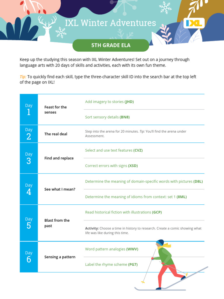 Ela Winter Adventures 5th | PDF | Grammar | Syntax