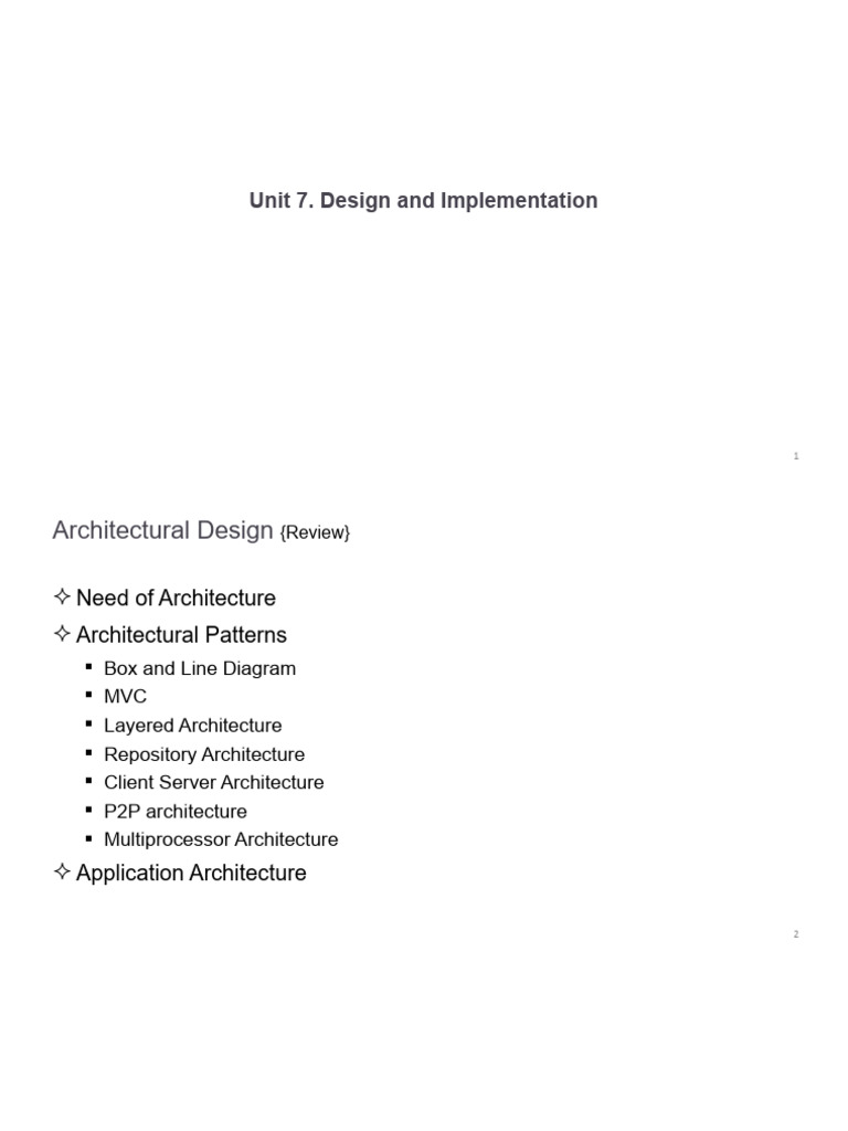 Unit 7 - Design and Implementation | PDF | Open Source | System