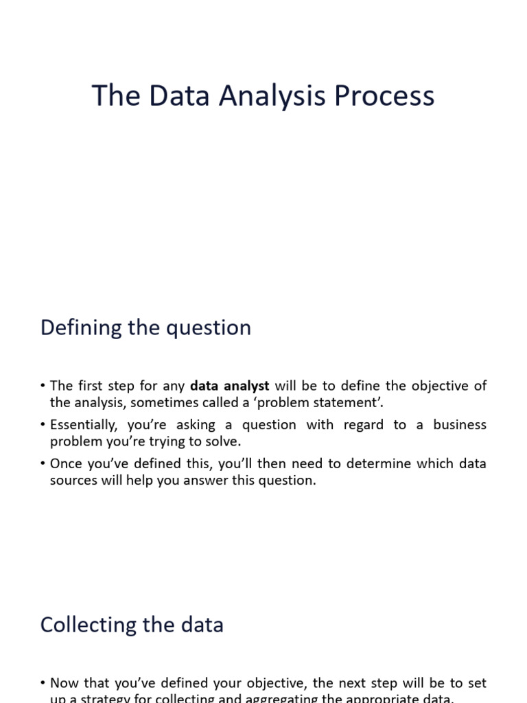 2the Data Analysis Process | PDF