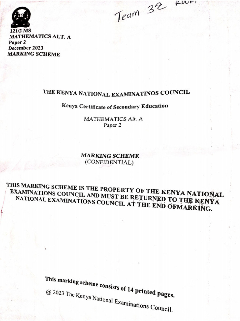 Knec Kcse Math PP2 2023 MS | PDF