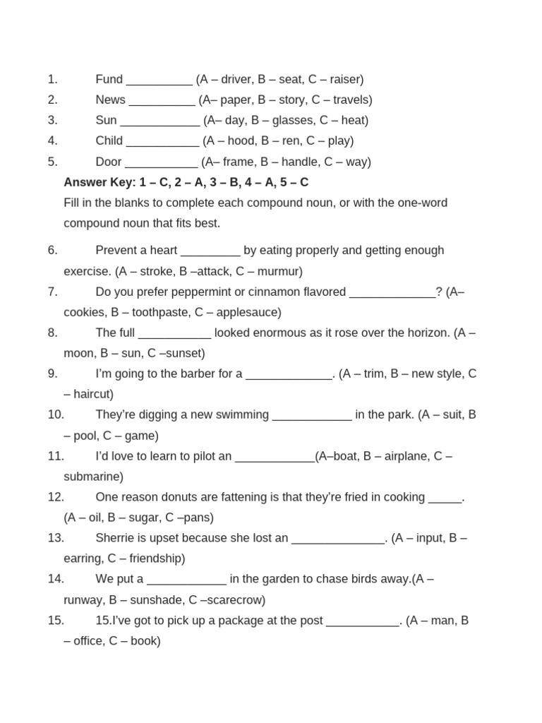Compound Nouns | PDF