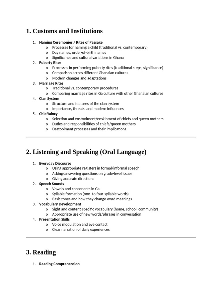 Rites of Passage in Ghana | PDF | Reading Comprehension | Verb