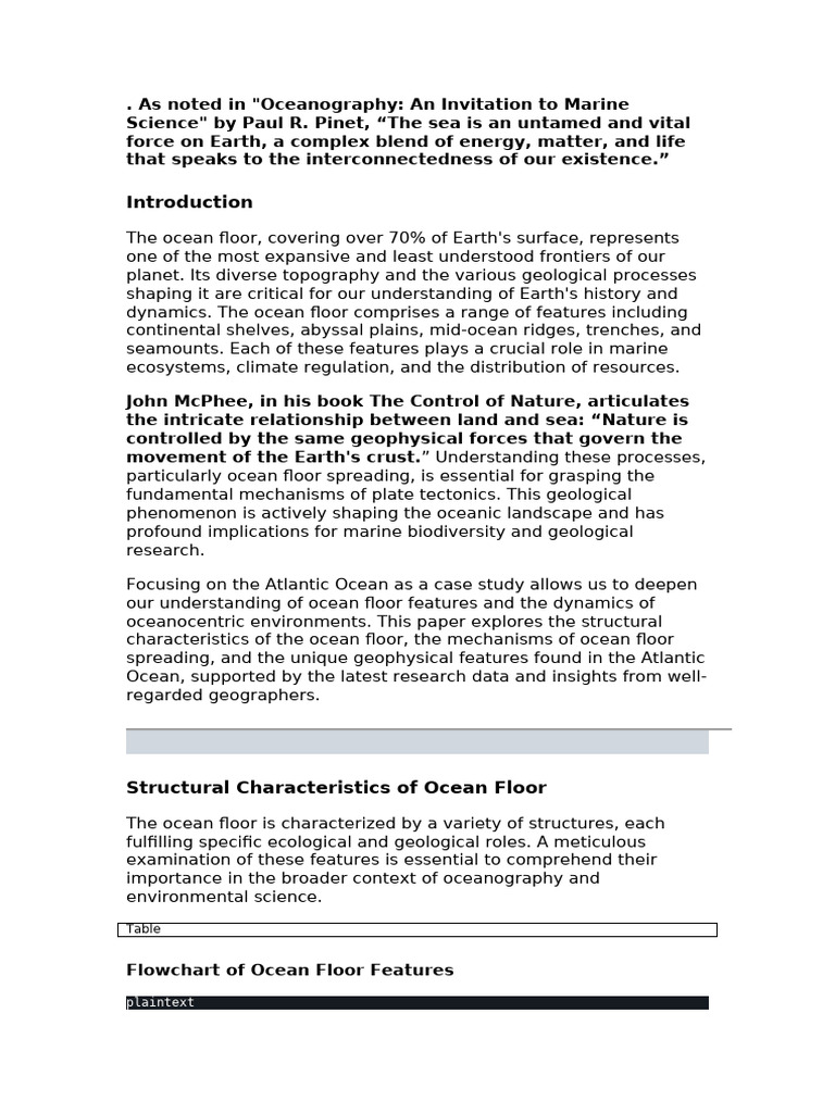 Ocean Floor Features Answer | PDF | Plate Tectonics | Seabed