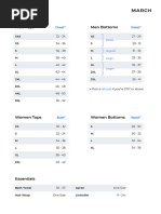 Uniqlo Men's Size Chart Guide | PDF | Waist