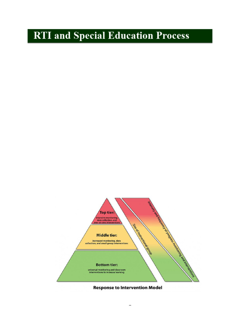 RTI and Special Education Process Guide | PDF | Individualized ...