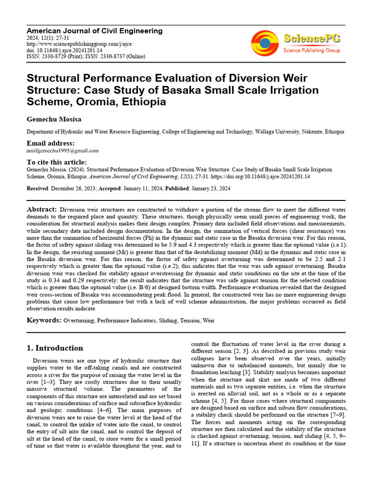 Structural Performance Evaluation Of Div Pdf Force Friction