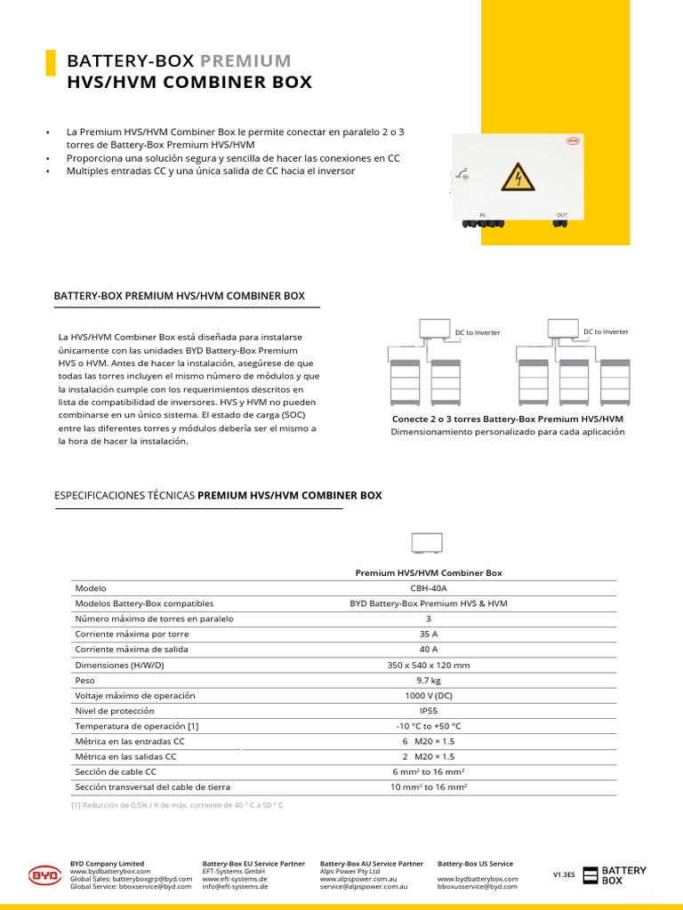 Manual de Combiner Box BYD HVS/HVM | PDF | Ingenieria Eléctrica