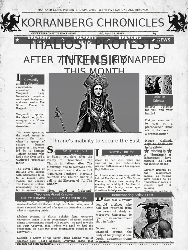 Eberron News: Kidnappings and Cragwar | PDF | Dungeons & Dragons ...
