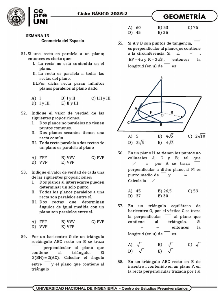 Infinitos planos por una recta | PDF | Triángulo | Matemática Elemental