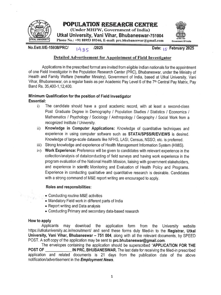 Population Research Centre Pdf