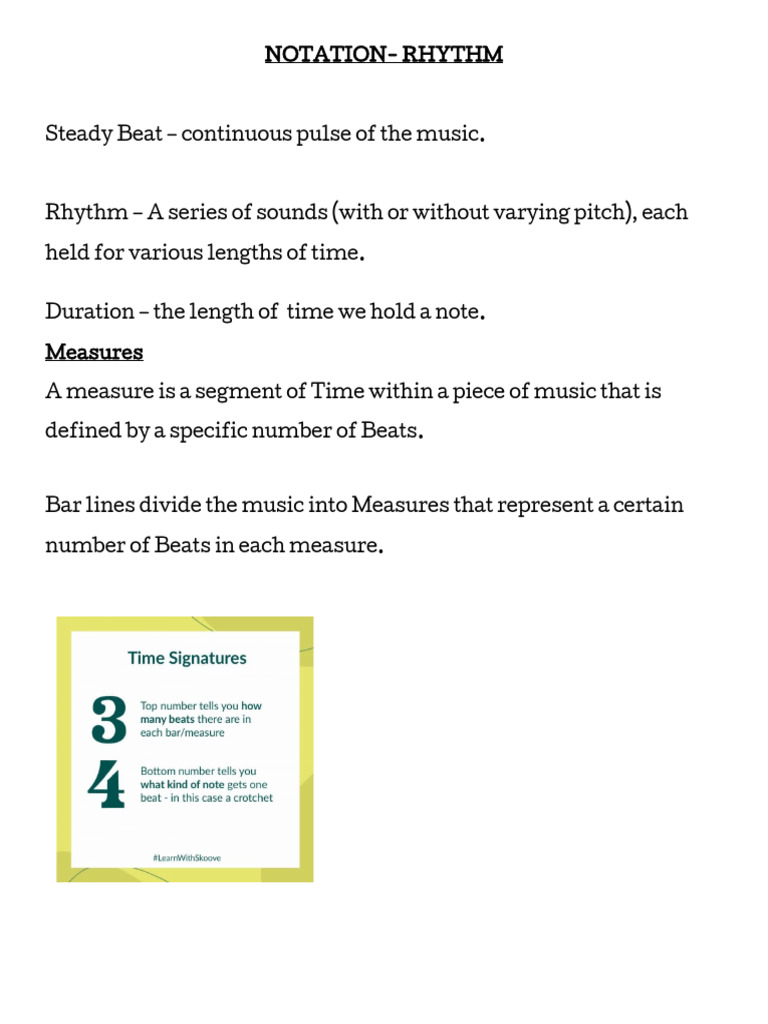 01 Notation - Rhythm | PDF