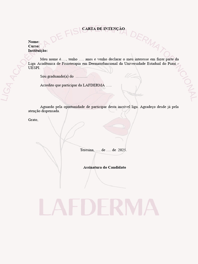 Carta de Intenção para Liga Acadêmica | PDF