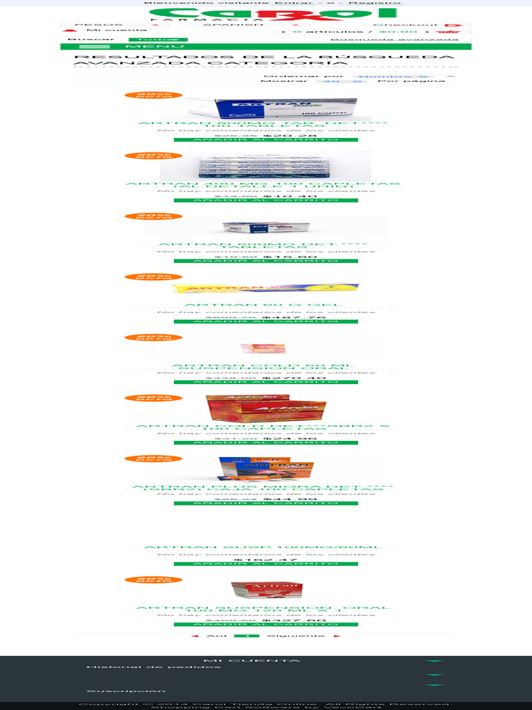 Productos Artran y sus presentaciones | PDF