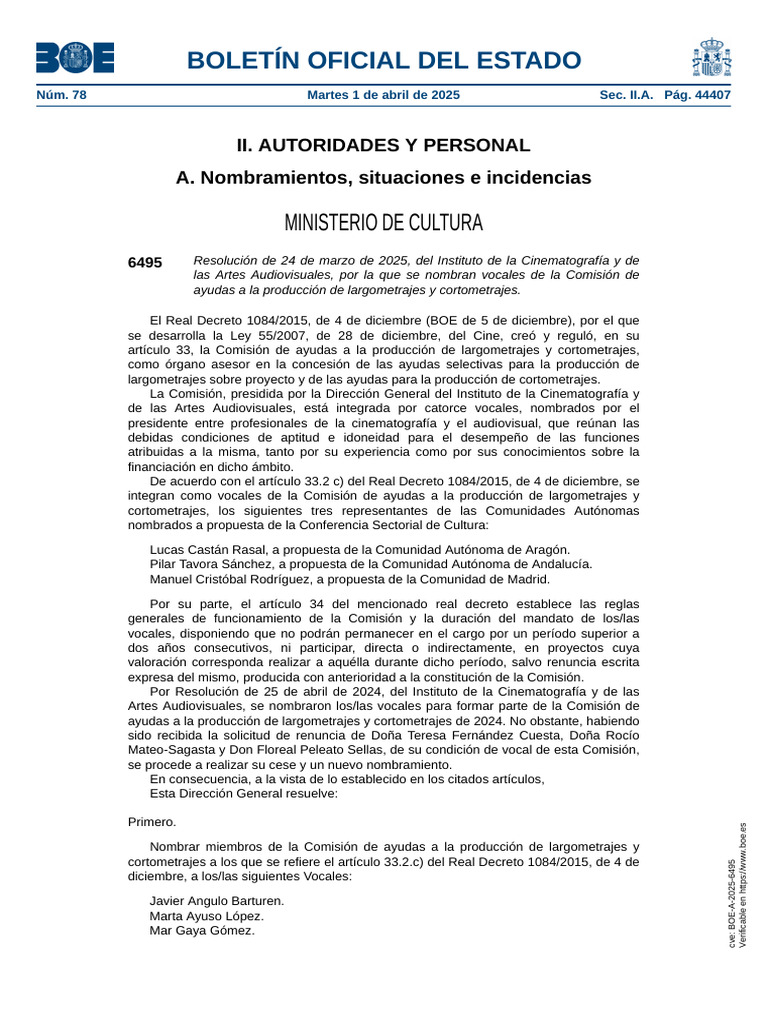 Boe A 2025 6495 | PDF