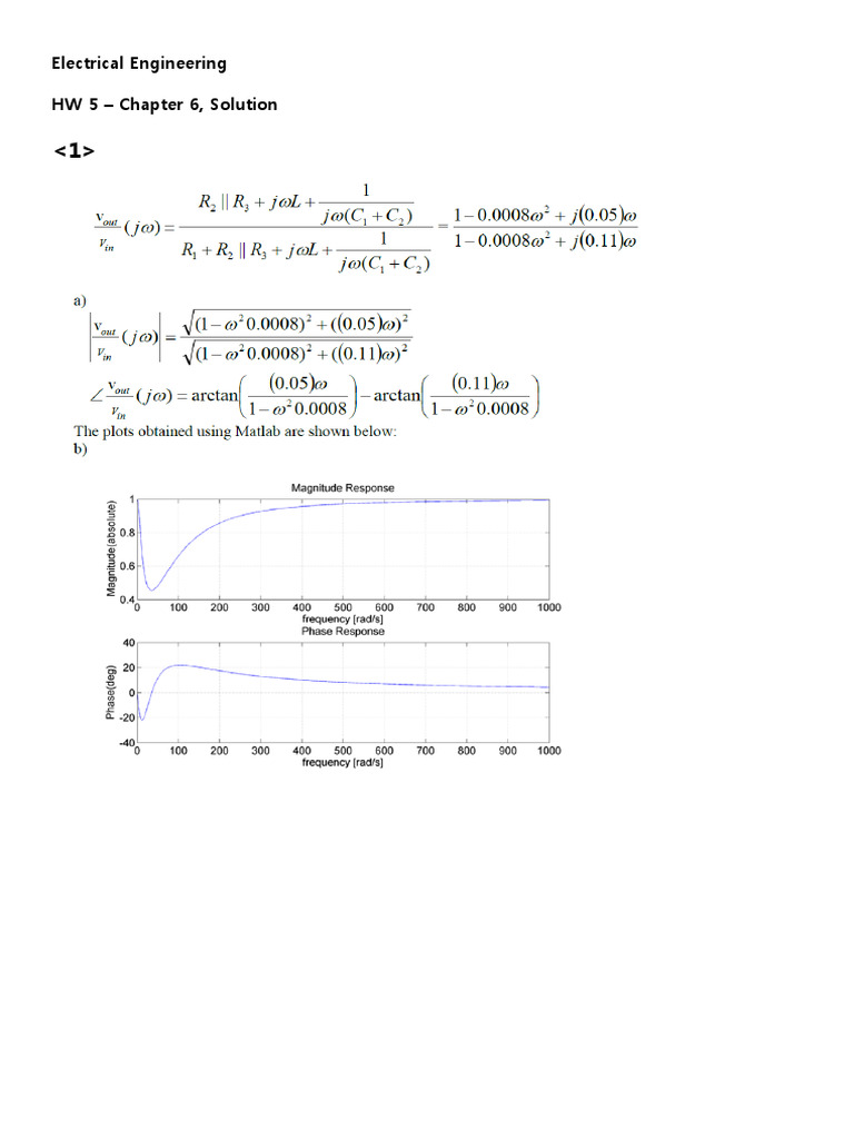 EE HW5 Solution | PDF