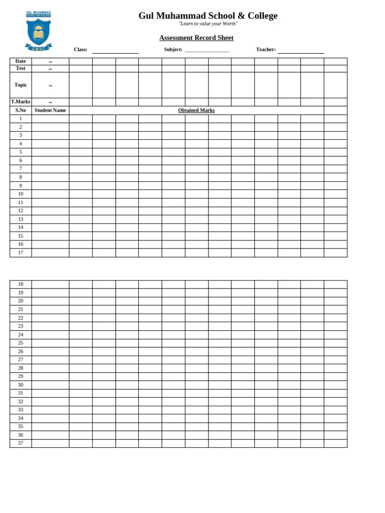 Assessment Record Total | PDF
