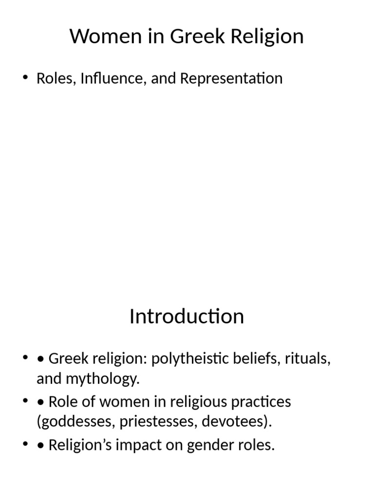 Women in Greek Religion | PDF