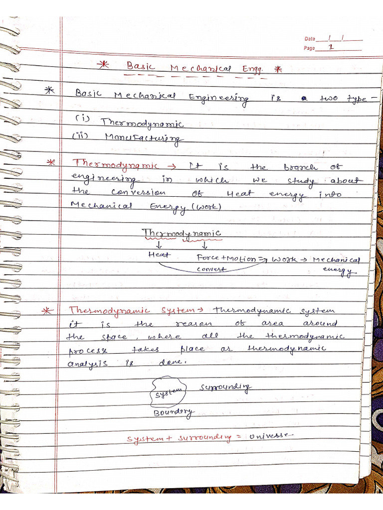 Basic Mech. Engg. Complete Notes | PDF