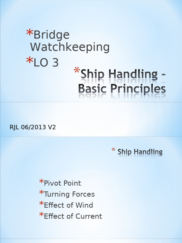 Understanding Ship Pivot Points and Forces | PDF | Rudder | Ships