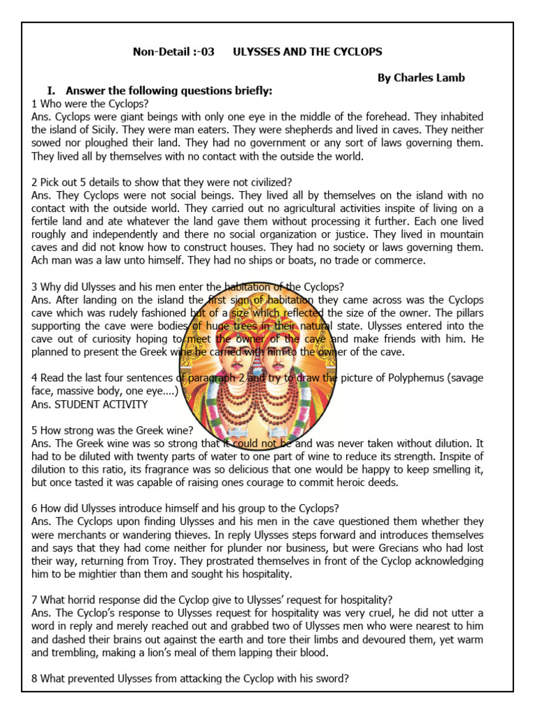 Ulysses and The Cyclops | PDF | Odysseus