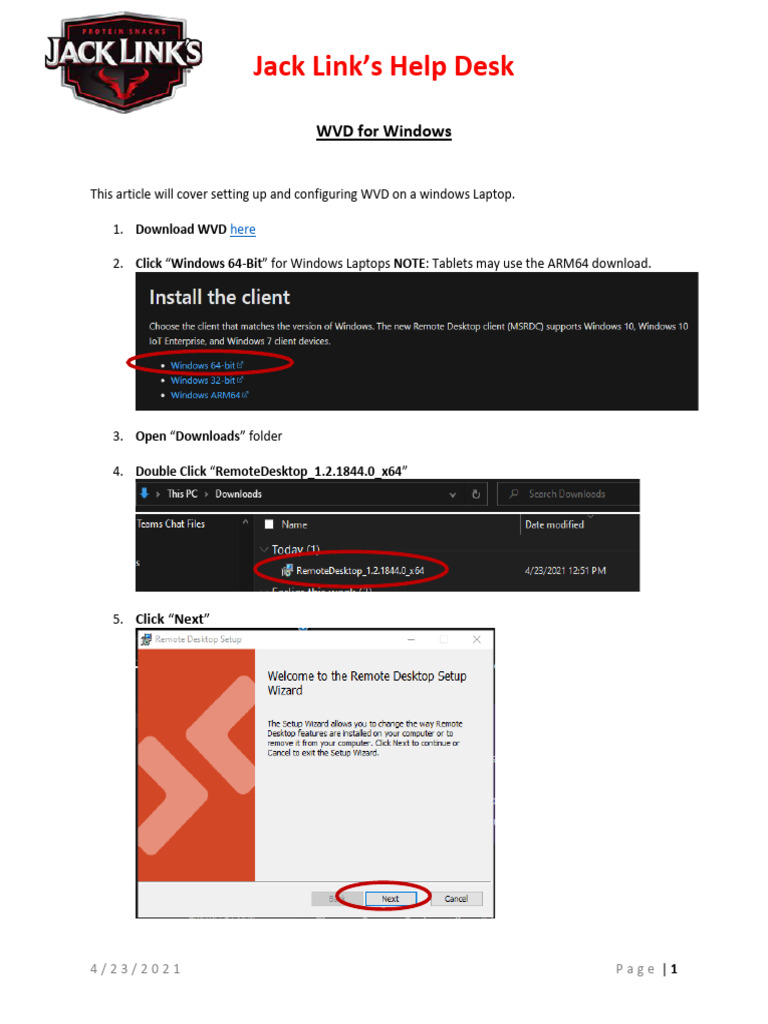 WVD For Windows | PDF