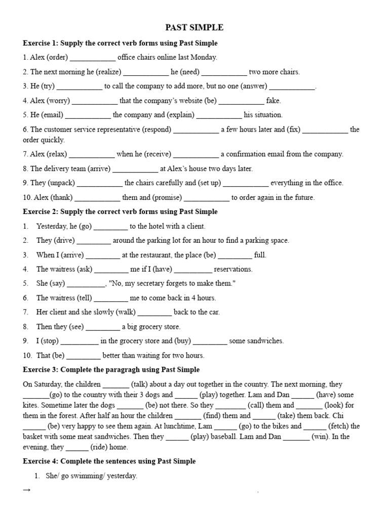 Past Simple and Present Perfect Exercises | PDF