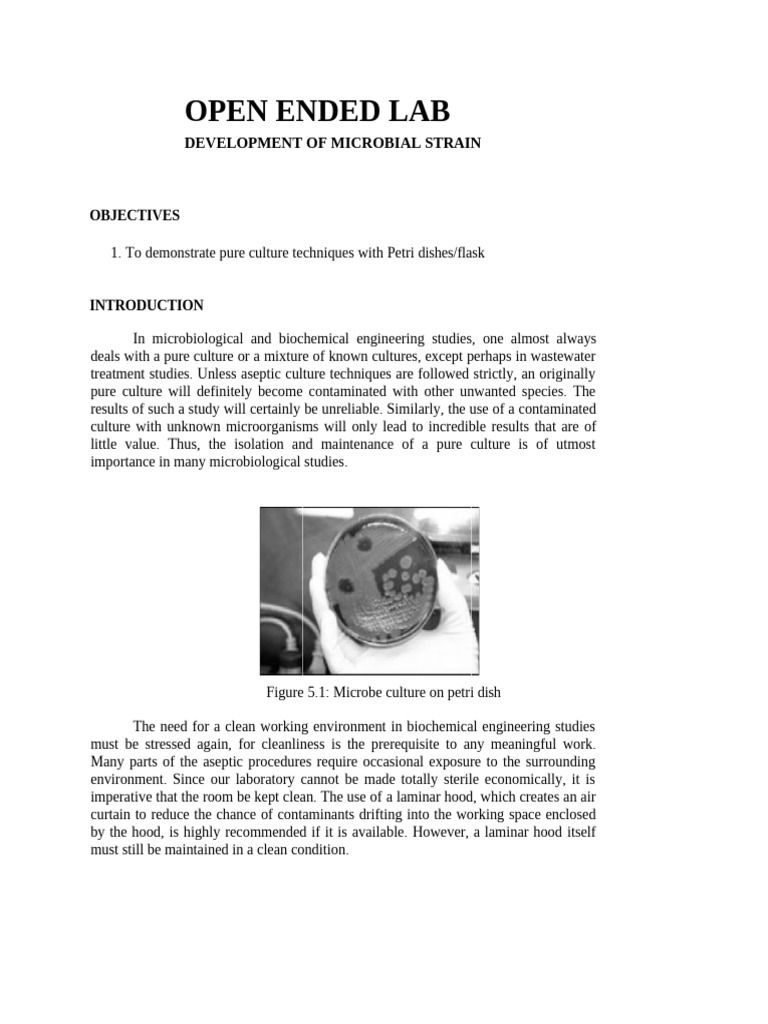 OPEN_ENDED_LAB_21CH015_Completed | PDF | Biology | Microbiology