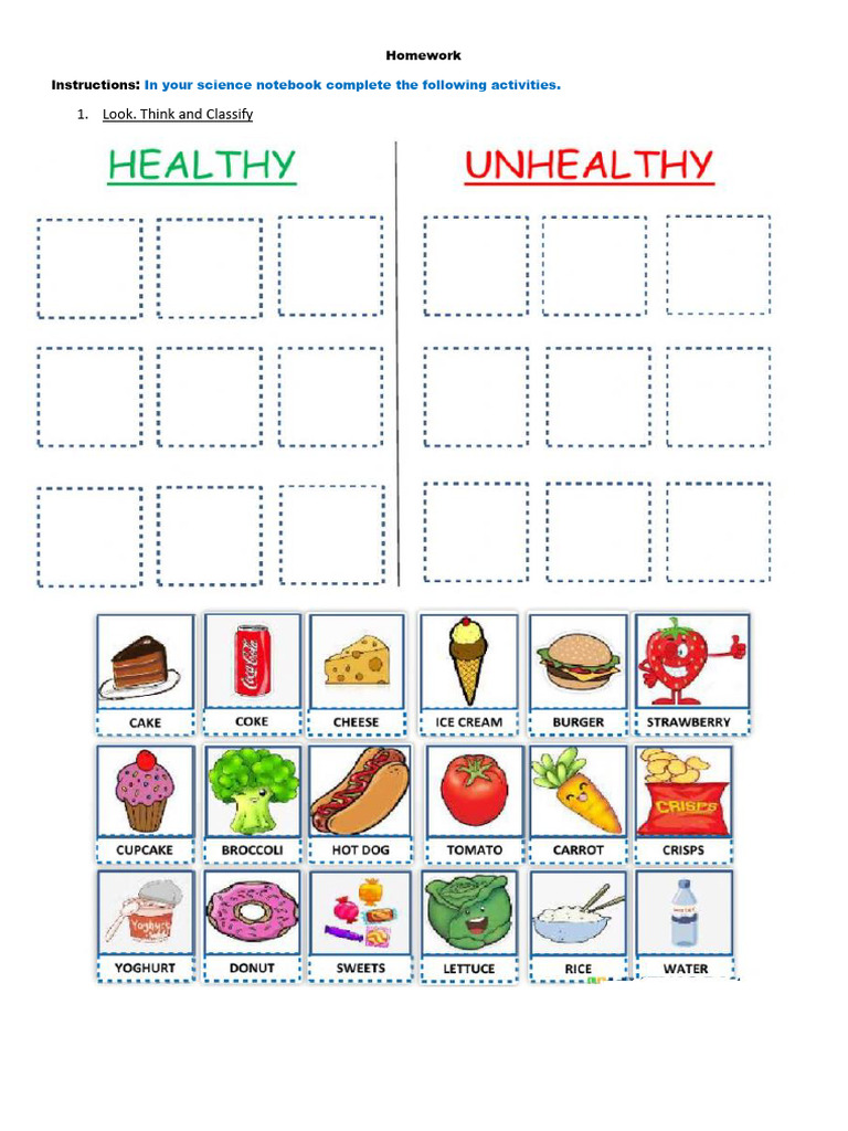 Science Homework: Nutrients and Foods | PDF | Foods | Nutrients