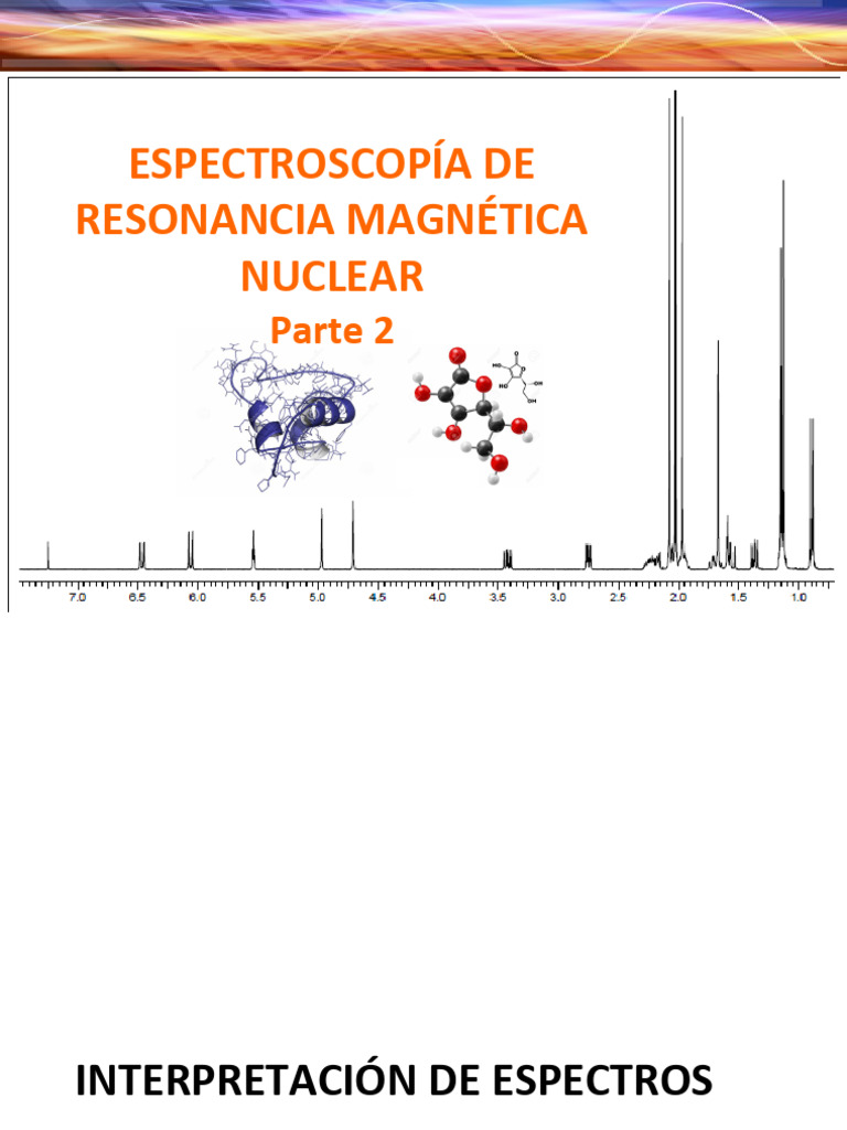 Interpretación de Espectros de RMN | PDF | Resonancia magnética nuclear ...