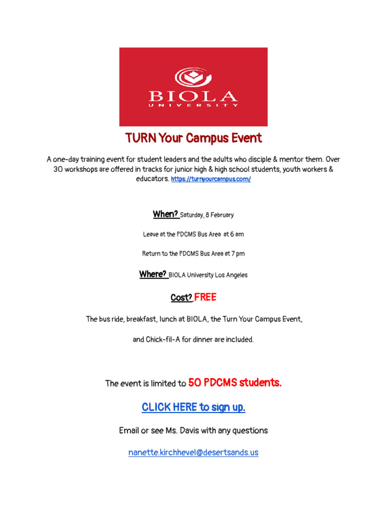 Turn Your Campus Flyer 2025 | PDF