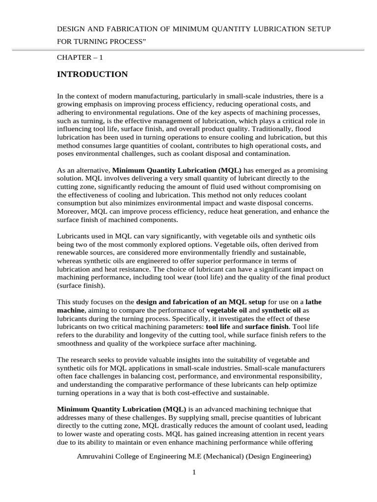 Project Stage 1 Modified 2 | PDF | Lubricant | Oil
