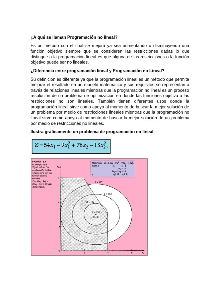 Introducción a la Programación No Lineal | PDF | Programacion no lineal ...