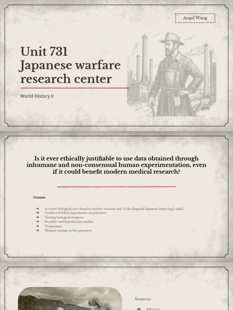 Ethics of Unit 731 Human Experimentation | PDF