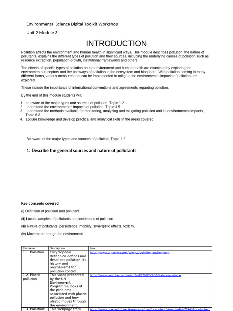 Digital Tooklit Resources Unit 2 Module 3 | PDF | Climate Change | Atmosphere Of Earth