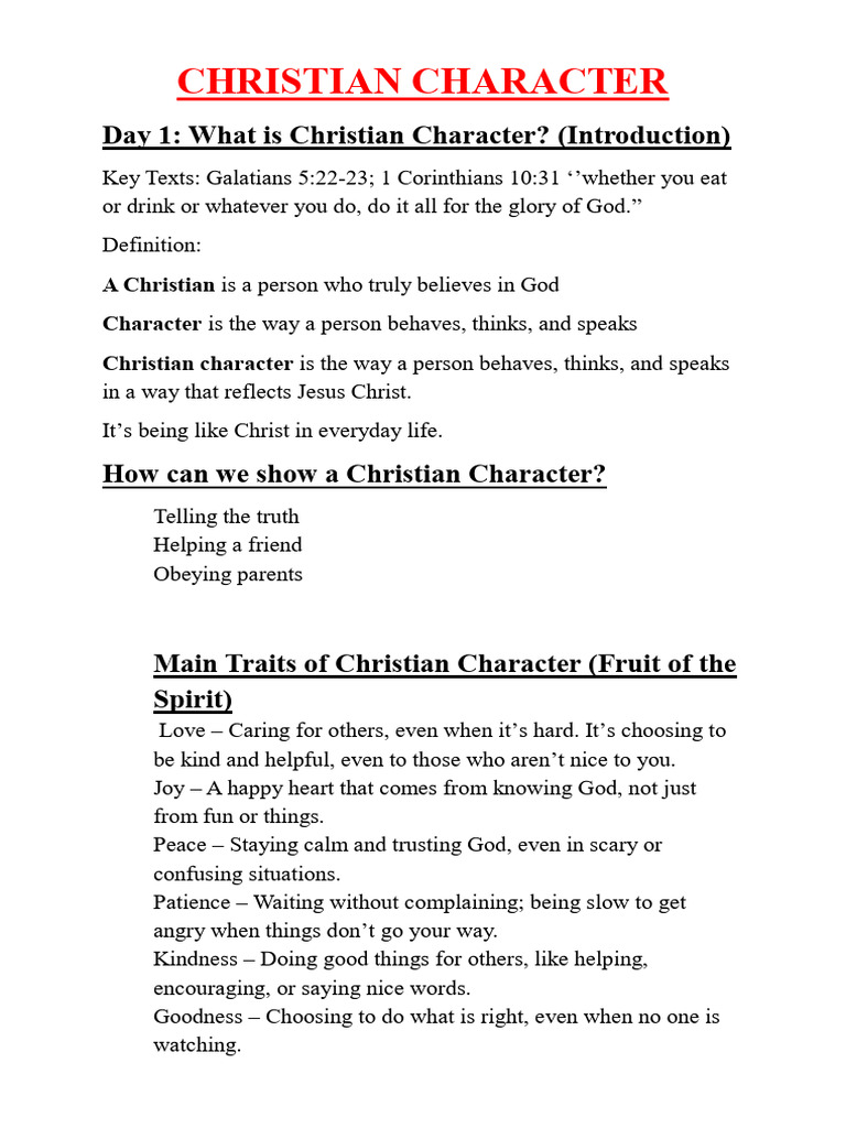 Understanding Christian Character Traits | PDF | Beatitudes | Humility