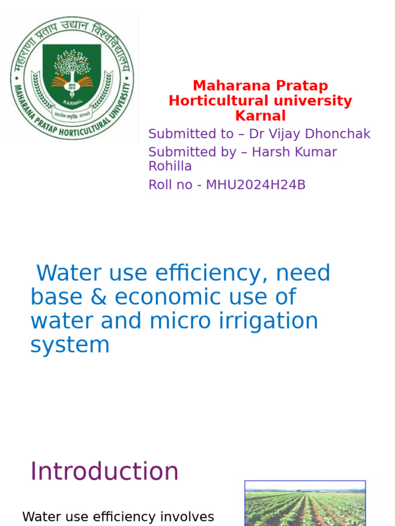 Water Use Efficient Harsh (MHU2024 H24B) | PDF | Irrigation | Environmental Technology