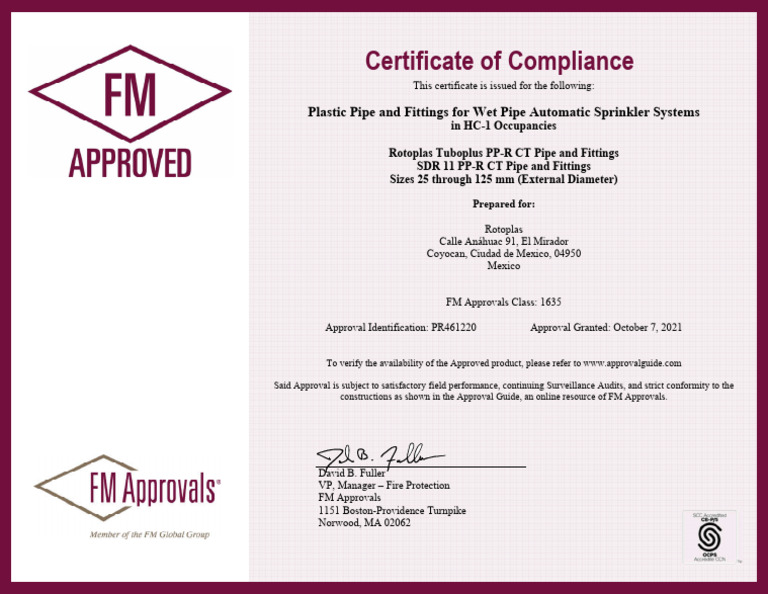 FM Approvals Class 1635 | PDF