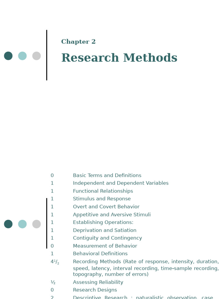 Chapter 2 - Research Methods - Modified | PDF | Experiment | Behavioural Sciences