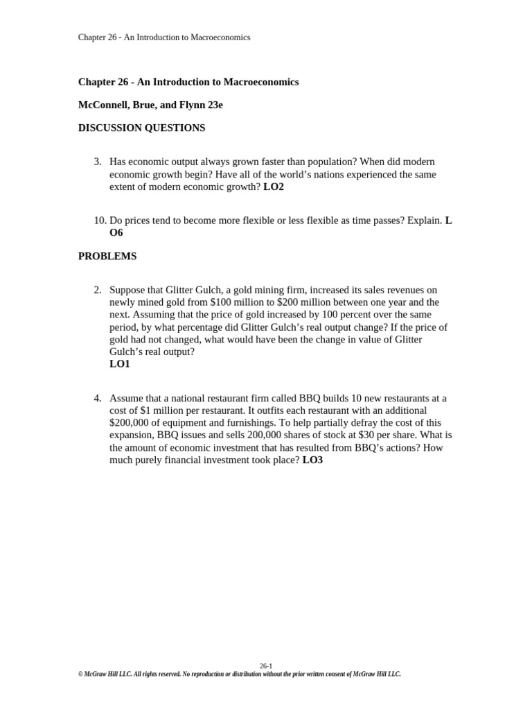 MBF - 23e - SMChap026 - Tutorial 1 Question | PDF