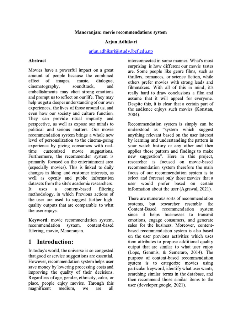 Arjun Proposal | PDF