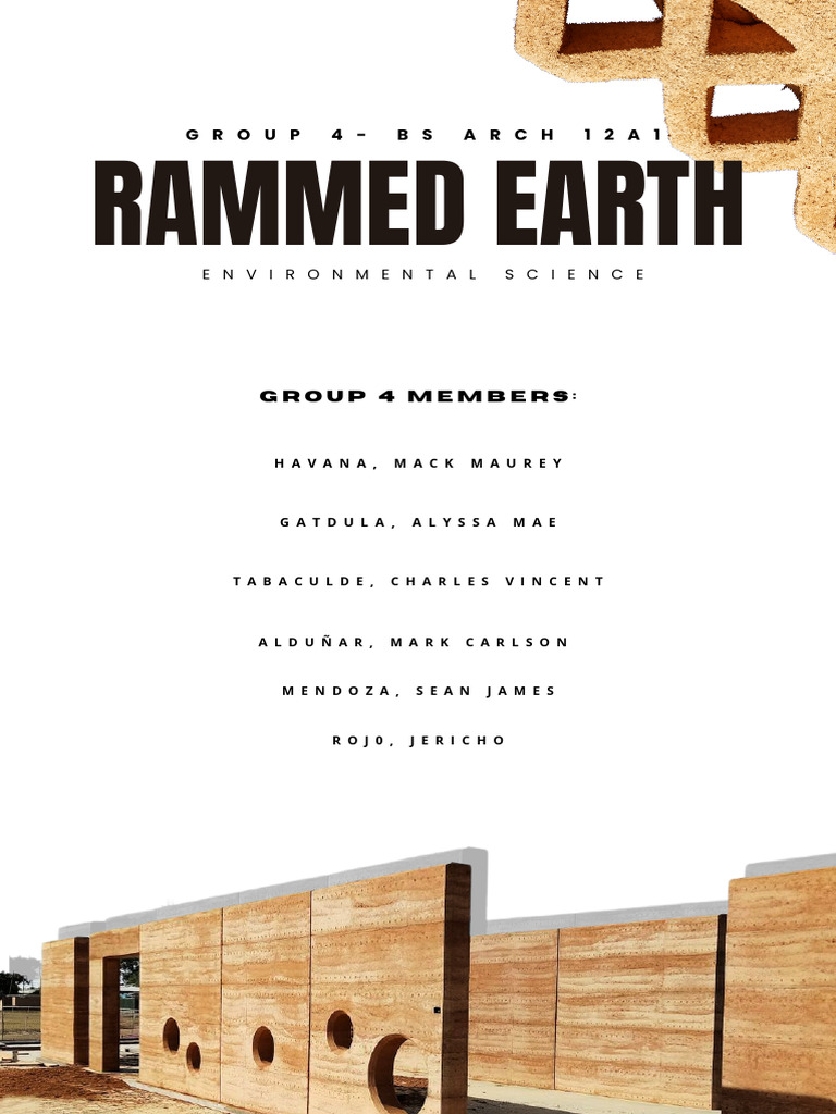 Group 4 Envi Sci-Rammed Earth | PDF | Building Insulation | Concrete
