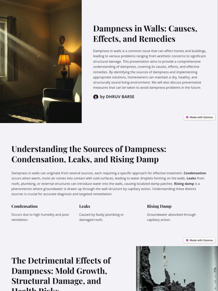 Dampness in Walls Causes Effects and Remedies (1) | PDF | Building ...
